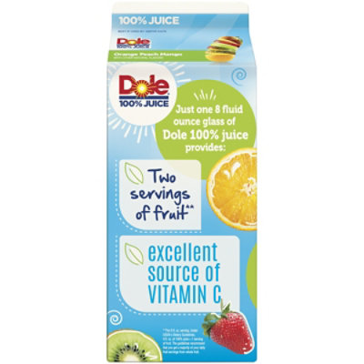 Dole 100% Juice Orange Peach Mango Chilled - 59 Fl. Oz. - kingsfoodmarkets