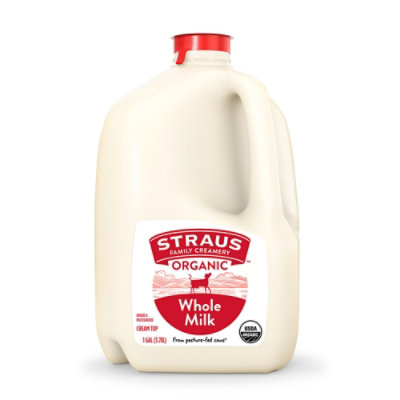 Straus Organic Whole Milk - 128 Oz - safeway
