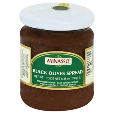 Minasso Black Olive Spread - 6.5 Oz - safeway