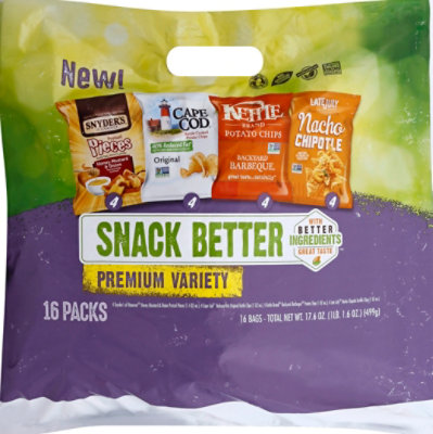 Snyders of Hanovers Snack Better Variety Premium Packs 16 Count - 17.6 Oz - Safeway