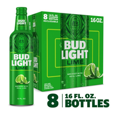 Bud Light Lime American Lager Beer in Aluminum Bottles - 8 - 16 Fl. Oz ...