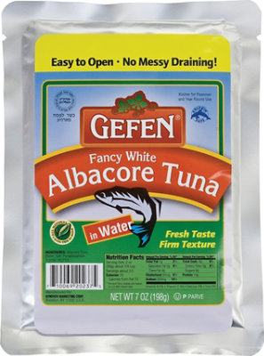 Gefen Tuna Fancy Wwhite Water Pouch - 7 Oz - Safeway