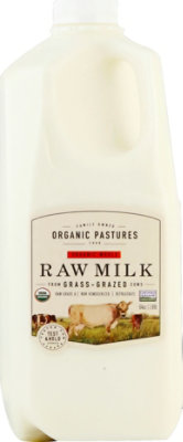 Organic Pastures Grade A Raw Whole Milk - Half Gallon - safeway