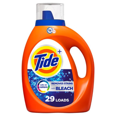Tide Plus Bleach Alternative HE Turbo Clean Liquid Laundry Detergent 29 ...