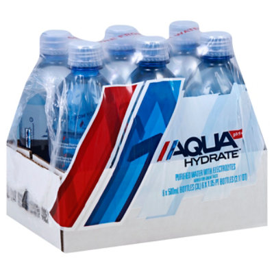 AQUAhydrate Purified Water - 6-16.9 Fl. Oz. - Safeway