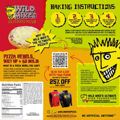 Wild Mike's Ultimate Happy Hour 4-Cheese Frozen Pizza - 16.73 Oz ...