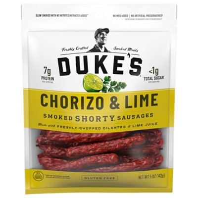 Dukes Sausage Smoked Shorty Chorizo Lime 5 Oz shaws