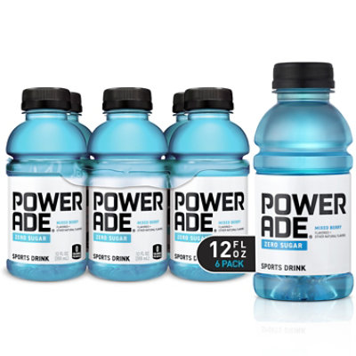 POWERADE Sports Drink Electrolyte Enhanced Zero Sugar Mixed Berry - 6 ...