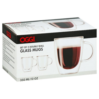Borosilicate Double Wall Glass Mug Set - Each - Safeway