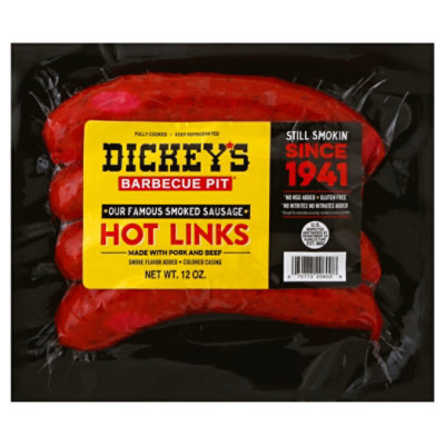 Dickeys Hot Links Smoked Sausage - 12 Oz - Albertsons