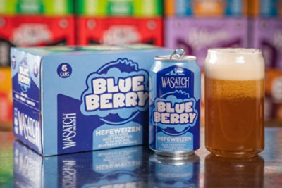 Wasatch Blueberry Hefeweizen In Cans - 6-12 Oz - albertsons