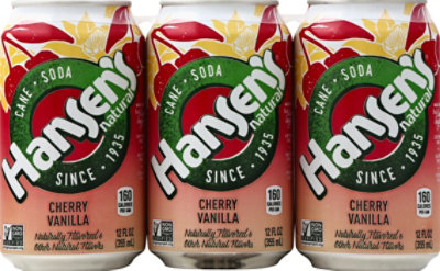 Hansens Soda Pop Cherry Vanilla In Can - 12 Fl. Oz. - safeway