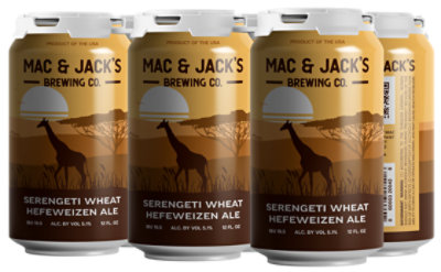 Mac & Jack's Brewing Co. Serengeti Wheat Hefeweizen Ale 6 Count - 12 Fl ...