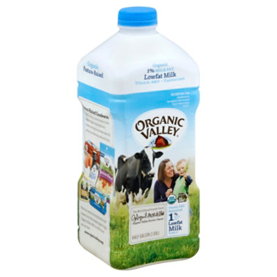 Organic Valley Organic Milk 1% Low fat Milk - Half Gallon - Safeway