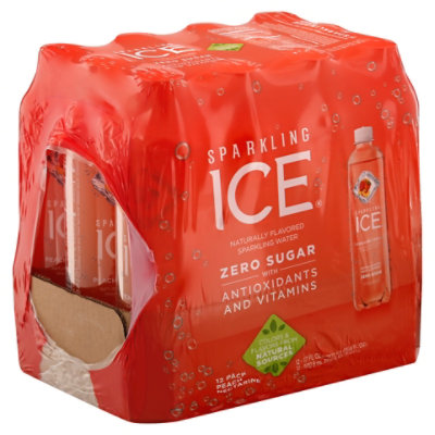 Sparkling Ice Peach Nectarine Sparkling Water 12-17 fl. oz. Bottles - Pavilions