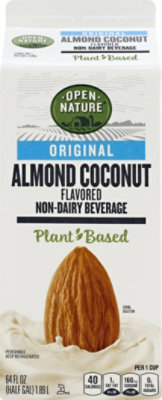Open Nature Almond Milk With Coconut Original Half Gallon - 64 Fl. Oz ...