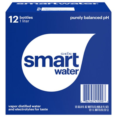 smartwater Water Premium Vapor Distilled - 12-33.8 Fl. Oz. - safeway
