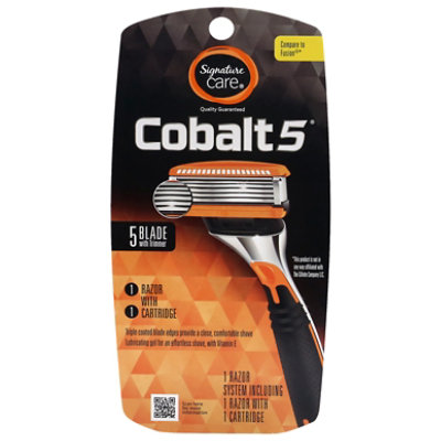 Signature Care Cobalt 5 Razor 5 Blade With Trimmer - Each - safeway