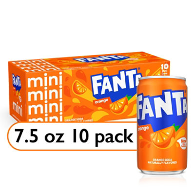 Fanta Soda Pop Orange Flavored Mini Can - 10-7.5 Fl. Oz. - Safeway