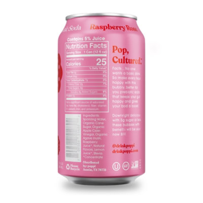 Poppi Raspberry Rose Prebiotic Soda - 12 Fl. Oz. - safeway