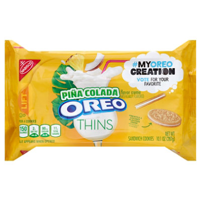 OREO Thins Pina Colada Limited Edition Sandwich Cookies - 10.1 Oz - Safeway