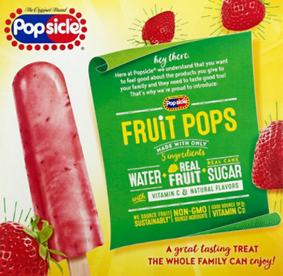 Popsicle Fruit Pops Strawberry - 12 Count - Safeway