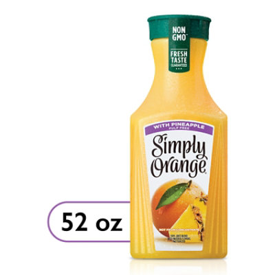 Simply Orange Juice With Pineapple Pulp Free - 52 Fl. Oz. - ACME Markets