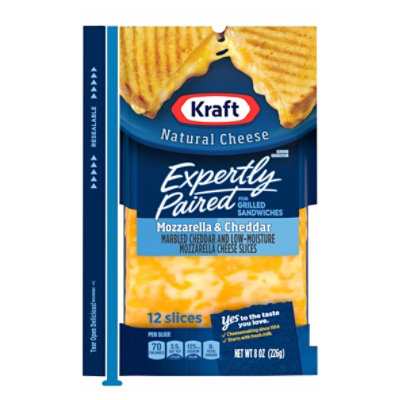 Kraft Mozzarella & Cheddar Cheese Slices - 8 Oz - Safeway