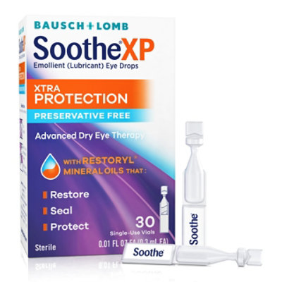 Soothe XP Preservative-Free Lubricant Eye Drops - 30 Count - safeway