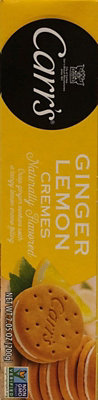 Carrs Ginger Lemon Cremes Cookies - 7.05 Oz - carrsqc