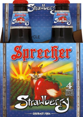 Sprecher Soda Strawberry Bottle - 4-16 Fl. Oz. - Andronico's