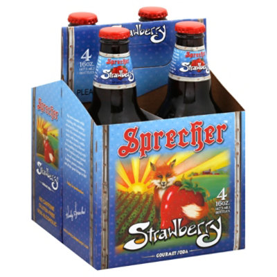 Sprecher Soda Strawberry Bottle - 4-16 Fl. Oz. - Haggen