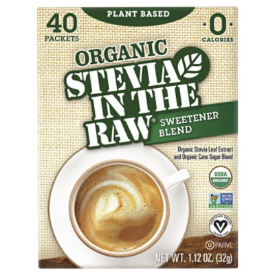 Stevia In The Raw Sugar Cane Packets Organic Stevia Blend Box 40 Count ...
