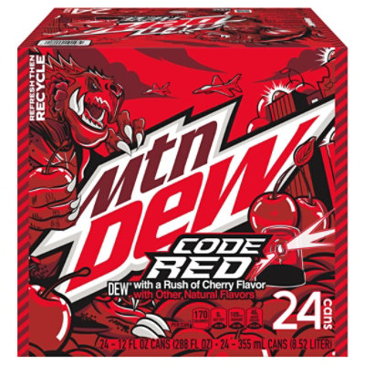 Mountain Dew Code Red Cube - 24-12 Fl. Oz. - Safeway