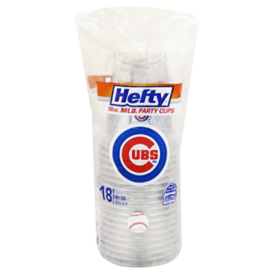 Hefty Party Cups 18 Ounce MLB Cubs Bag - 18 Count - Safeway