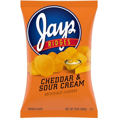 Jays Potato Chips Ridges Sour Cream & Cheddar - 10 Oz - Pavilions