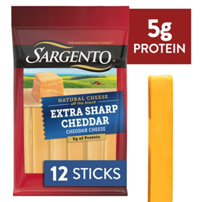 Sargento Extra Sharp Cheddar Cheese Sticks - 9 Oz - jewelosco