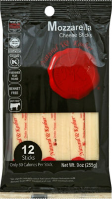 Natural & Kosher Mozzarella Cheese Sticks - 9 Oz - Pavilions