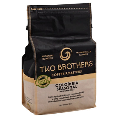 Two Brothers Coffee Roasters Colombian Seasonal Whole Bean Coffee - 12 ...