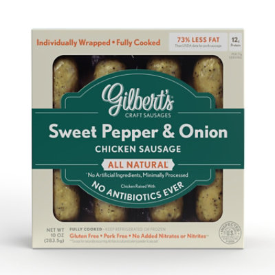 Gilbert Chicken Sausage Pepper Onion 10 Oz vons