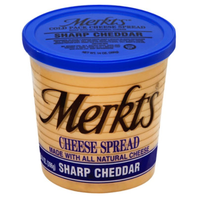 Merkt's Sharp Cheddar, Spreadable Cheese Cup - 12.9 Oz - jewelosco