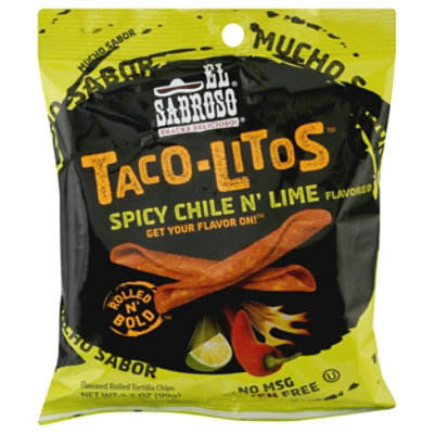 El Sabroso Spicy Chile & Lime Tortillas Tacolitos - 3.5 Oz - Vons