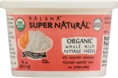 Kalona Super Natural Organic Whole Milk Cottage Cheese 4%, 16 Oz - 16Oz ...