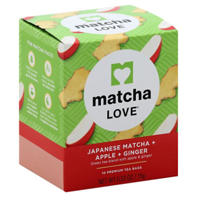 Matcha Love Green Tea Japanese Matcha + Apple + Ginger Box - 0.53 Oz ...