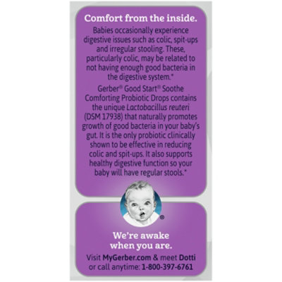 Gerber Probiotic Supplement Soothe Colic Drops - 0.34 Fl. Oz. - albertsons