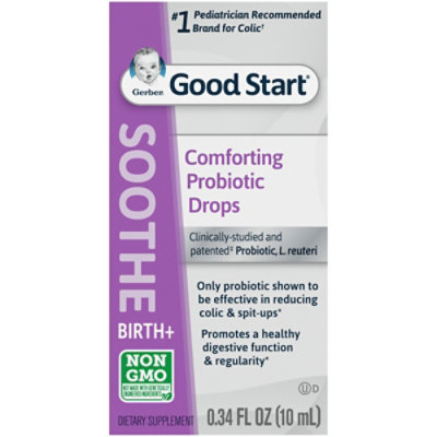 Gerber Probiotic Supplement Soothe Colic Drops - 0.34 Fl. Oz. - albertsons