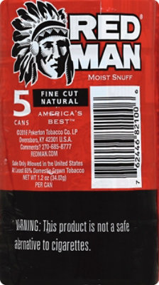 Red Man Fine Cut Natural Moist Snuff - Case - Haggen