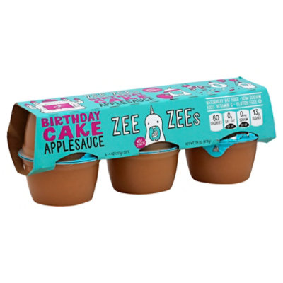 Zee Zees Applesauce Birthday Cake - 6-4 Oz - Albertsons