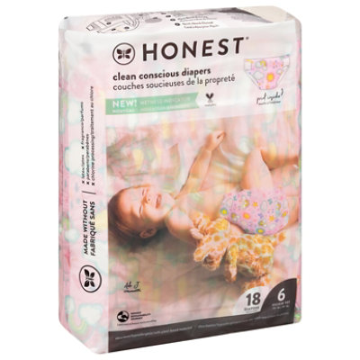 The Honest Diaper Rose Blossom Sz. 6 - 18 Count - safeway