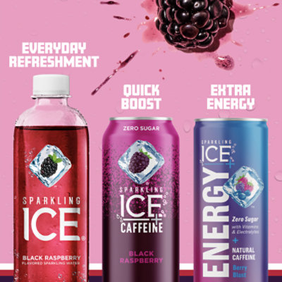 Sparkling ICE Sparkling Water With Caffeine Black Raspberry - 16 Fl. Oz. - safeway